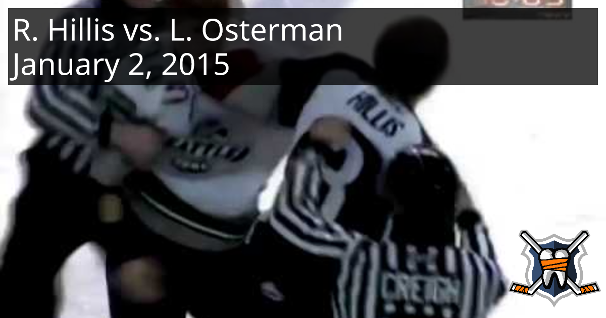 Riley Hillis vs. Luke Osterman, January 2, 2015 - Tri-City Americans vs. Seattle Thunderbirds ...