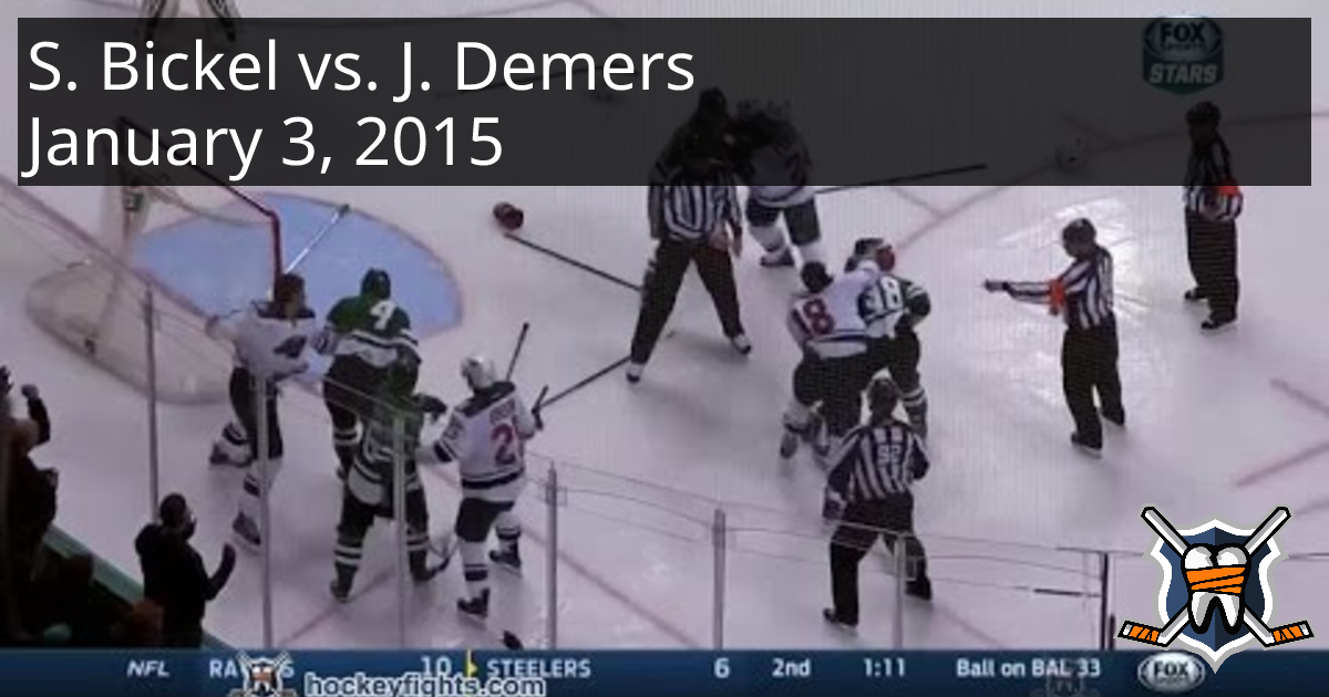 Stu Bickel vs. Jason Demers, January 3, 2015 - Minnesota Wild vs ...