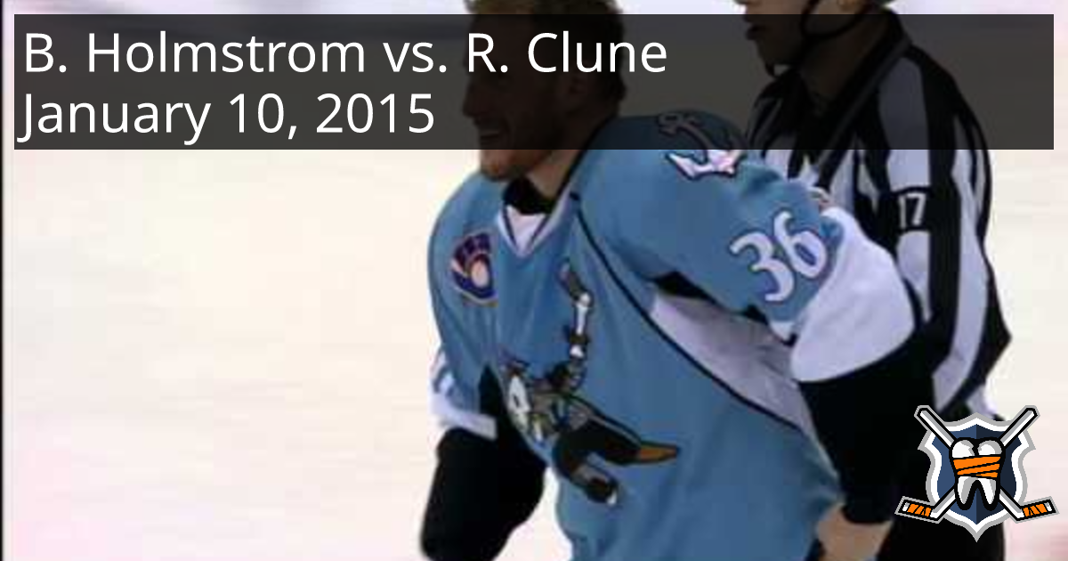 Ben Holmstrom vs. Richard Clune, January 10, 2015 - Charlotte Checkers ...