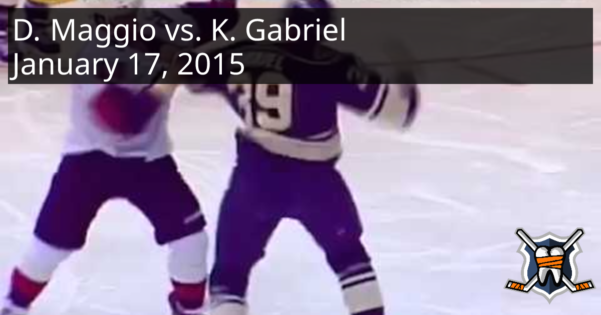 Daniel Maggio vs. Kurtis Gabriel, January 17, 2015 - Cleveland Monsters ...