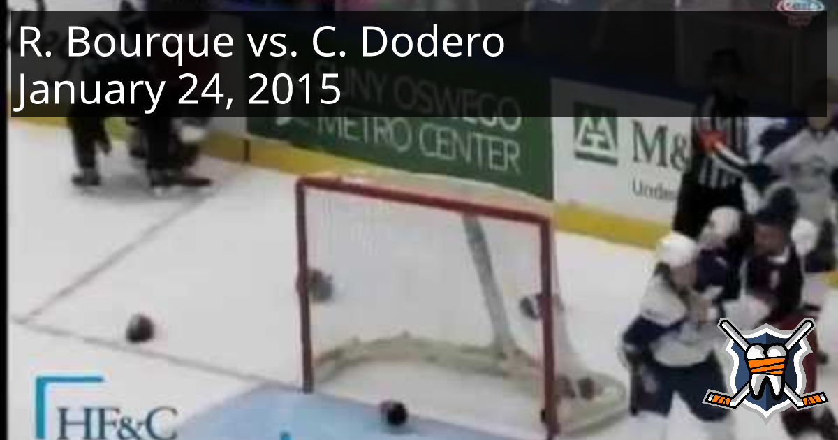 Ryan Bourque vs. Charlie Dodero, January 24, 2015 - Hartford Wolf Pack ...