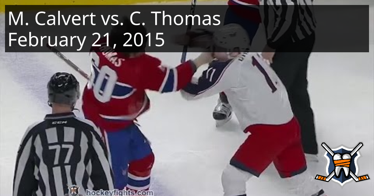 Matt Calvert vs. Christian Thomas, February 21, 2015 - Columbus Blue ...