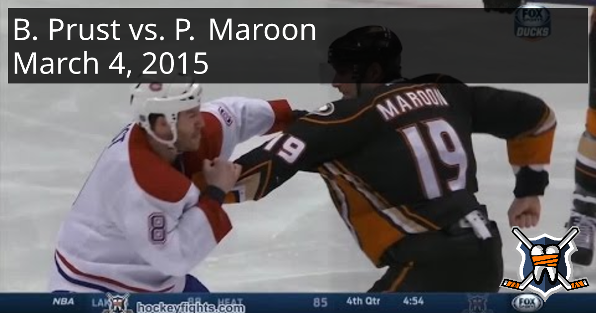Brandon Prust vs. Pat Maroon, March 4, 2015 - Montreal Canadiens vs ...