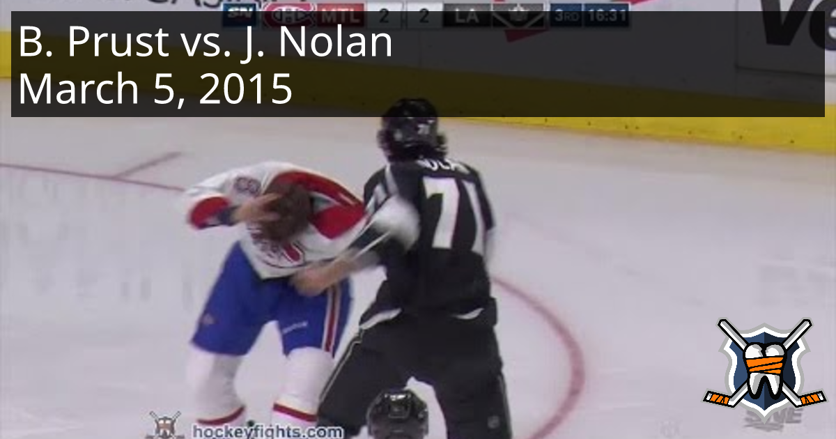 Brandon Prust vs. Jordan Nolan, March 5, 2015 - Montreal Canadiens vs ...