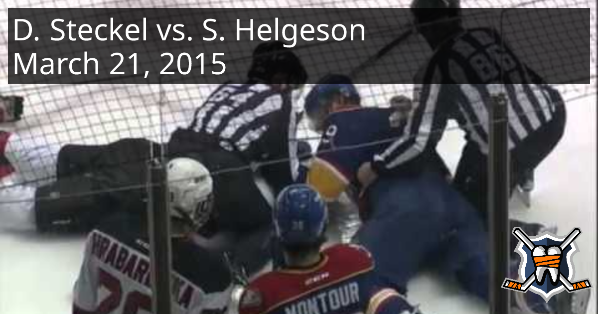 David Steckel vs. Seth Helgeson, March 21, 2015 - Norfolk Admirals vs ...
