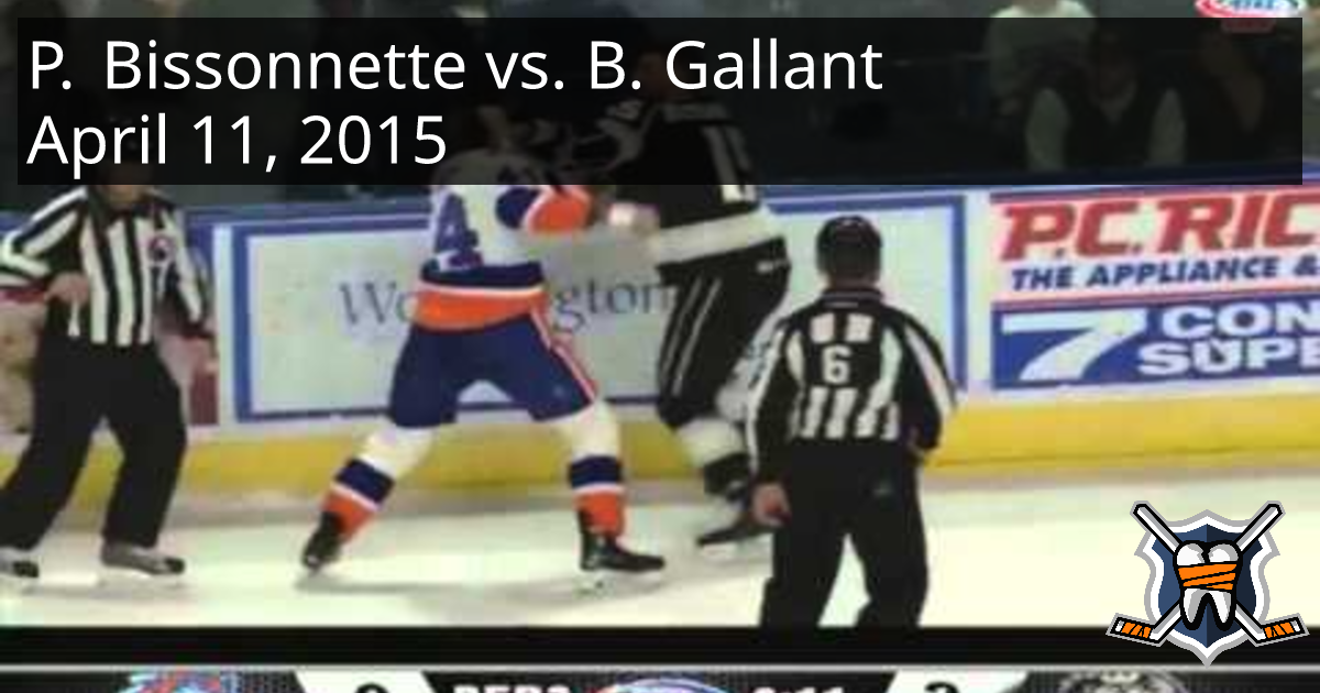 Paul Bissonnette vs. Brett Gallant, April 11, 2015 - Manchester ...