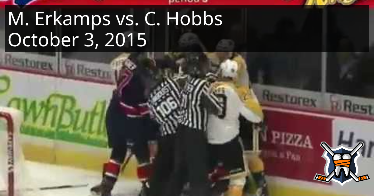 Macoy Erkamps vs. Connor Hobbs, October 3, 2015 - Brandon Wheat Kings ...