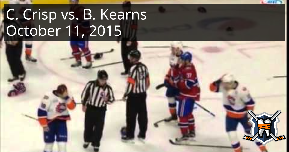 Connor Crisp vs. Bracken Kearns, October 11, 2015 - St. John's IceCaps ...