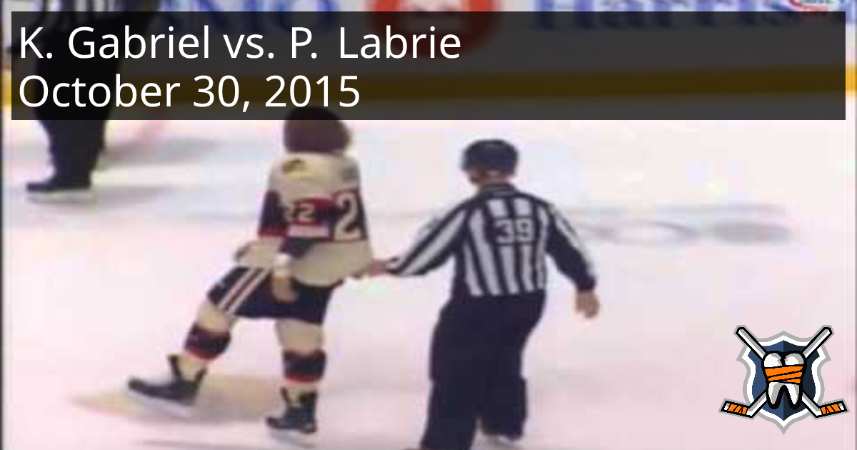 Kurtis Gabriel vs. Pierre-Cedric Labrie, October 30, 2015 - Iowa Wild ...
