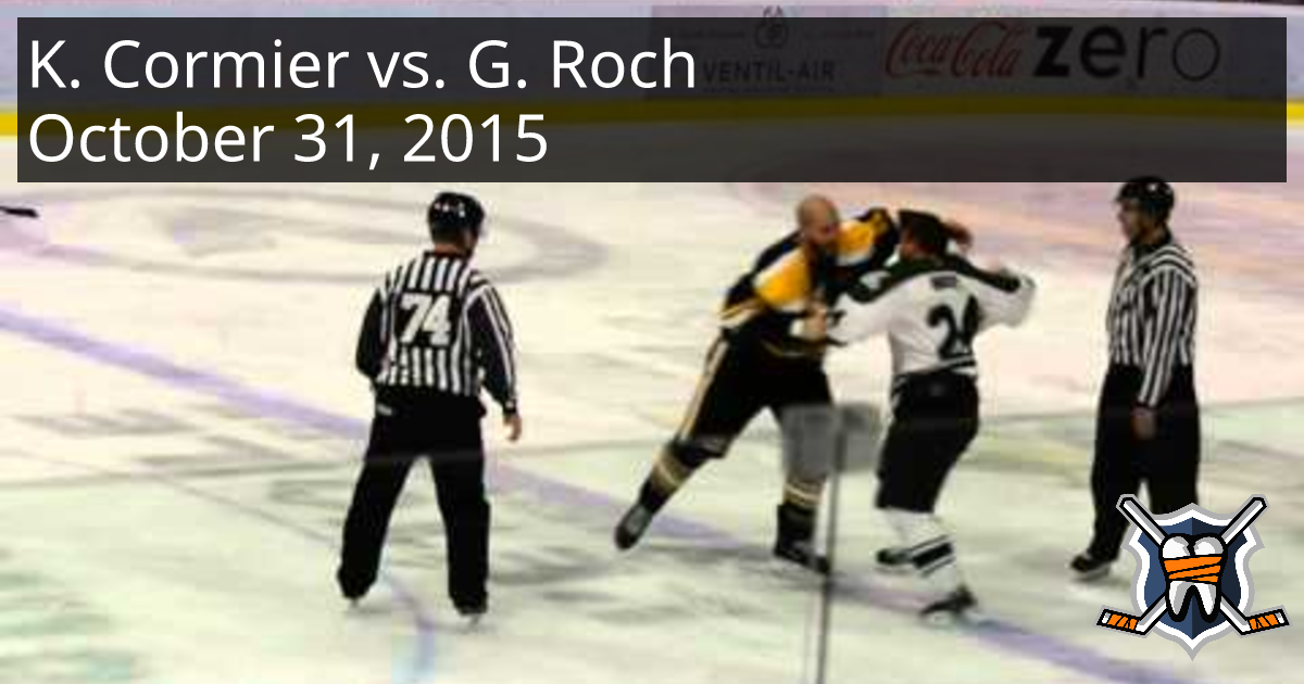 Kevin Cormier vs. Gaby Roch, October 31, 2015 - COOL-FM de Saint-Georges vs. Marquis de ...
