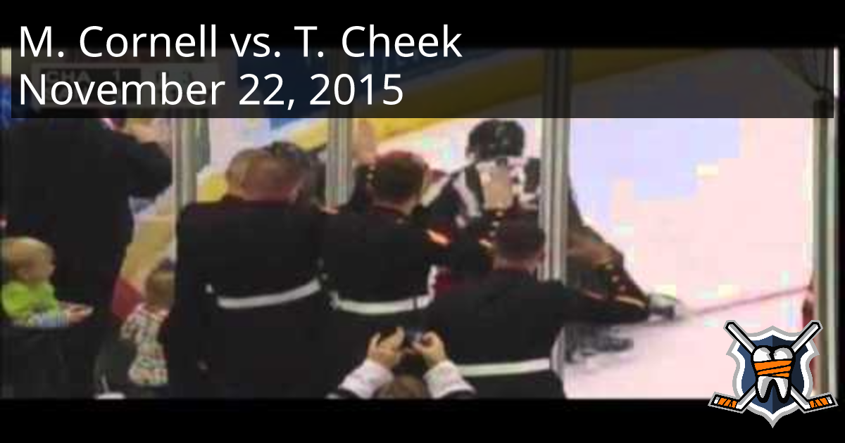 Mike Cornell vs. Trevor Cheek, November 22, 2015 - Charlotte Checkers ...