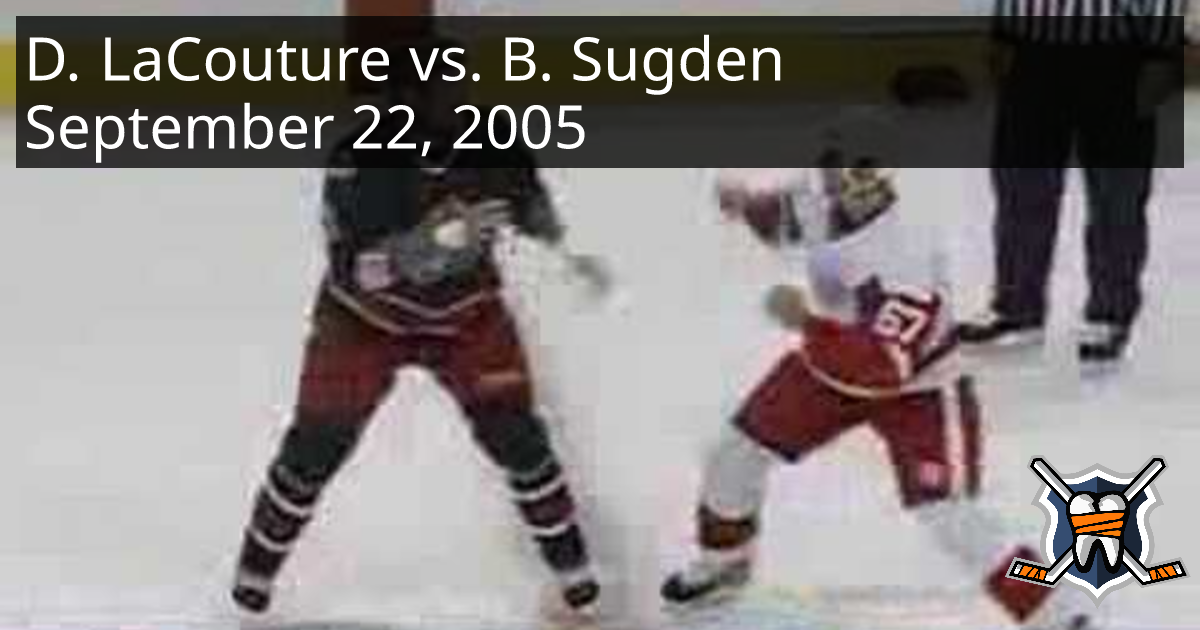 Dan LaCouture vs. Brandon Sugden, September 22, 2005 - Detroit Red ...