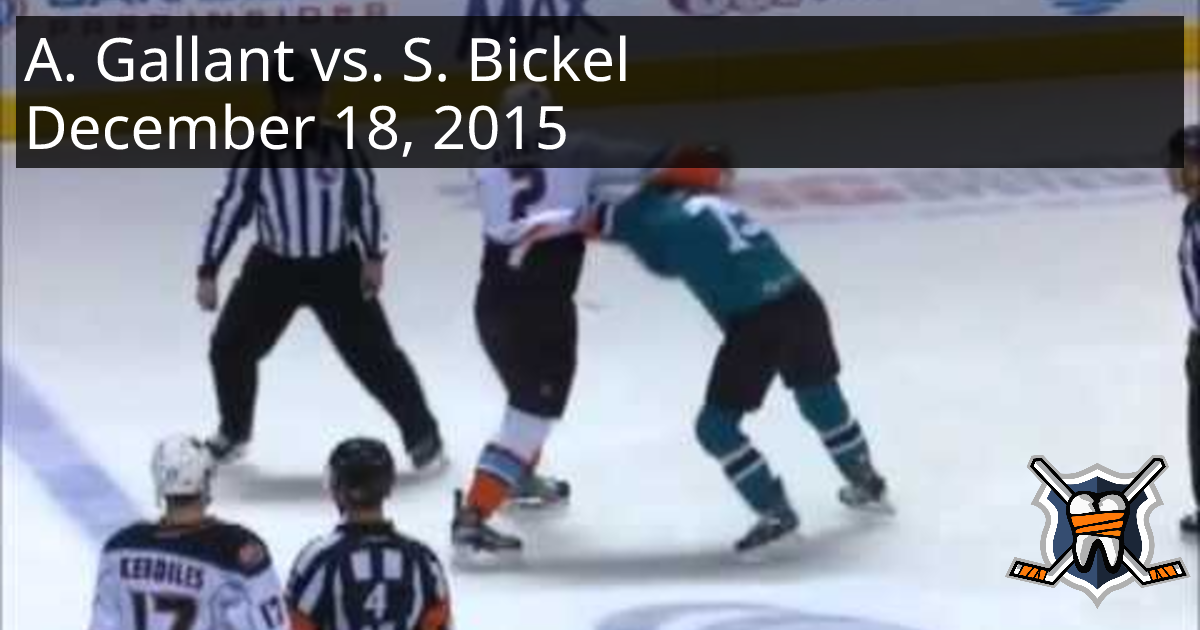 Alex Gallant vs. Stu Bickel, December 18, 2015 - San Jose Barracuda vs ...