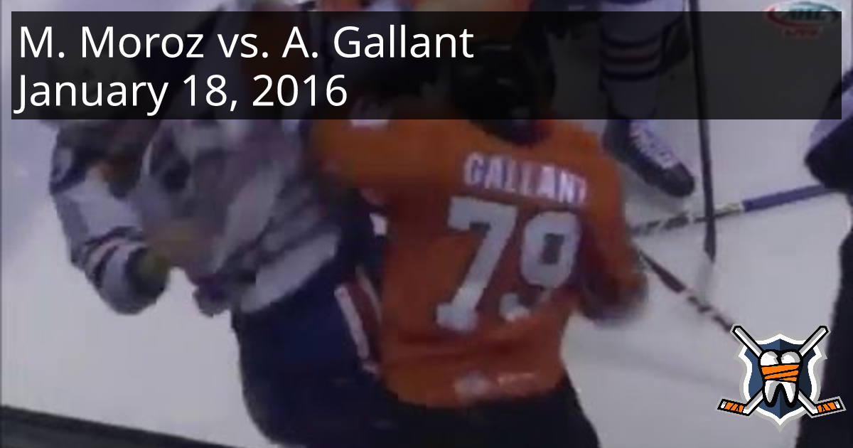 Mitch Moroz vs. Alex Gallant, January 18, 2016 - Bakersfield Condors vs ...