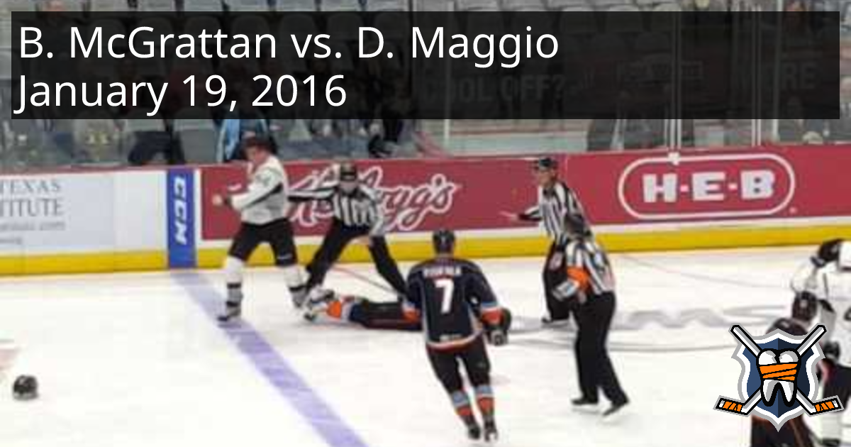 Brian McGrattan vs. Daniel Maggio, January 19, 2016 - San Diego Gulls ...