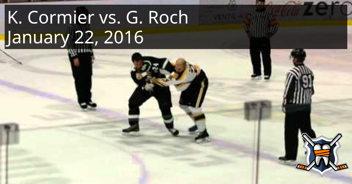 Kevin Cormier vs. Gaby Roch, January 22, 2016 - COOL-FM de Saint-Georges vs. Marquis de ...