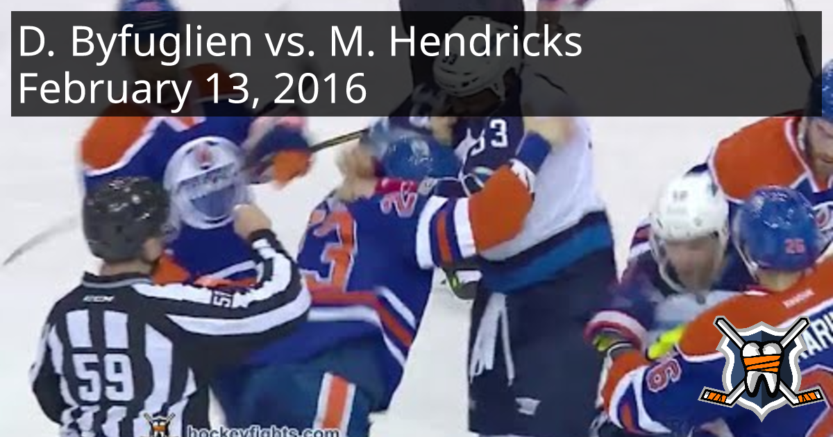 Dustin Byfuglien vs. Matt Hendricks, February 13, 2016 - Winnipeg Jets ...