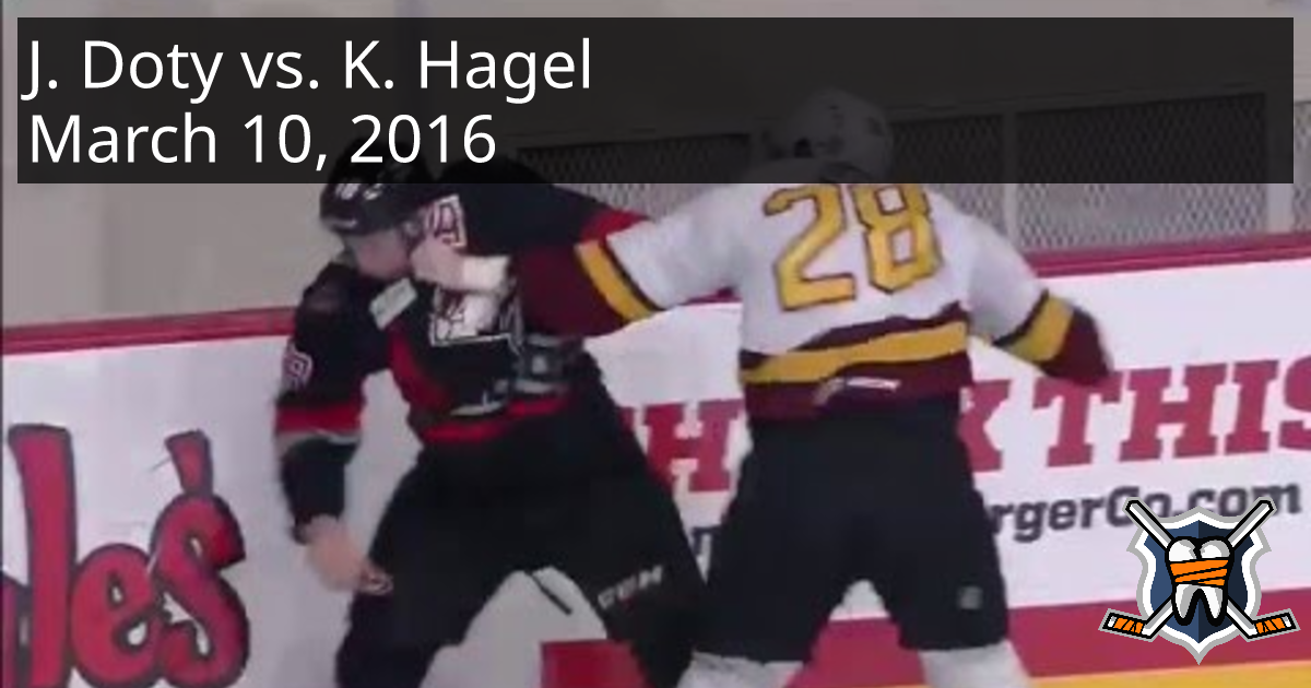 Jacob Doty vs. Kyle Hagel, March 10, 2016 - Chicago Wolves vs ...