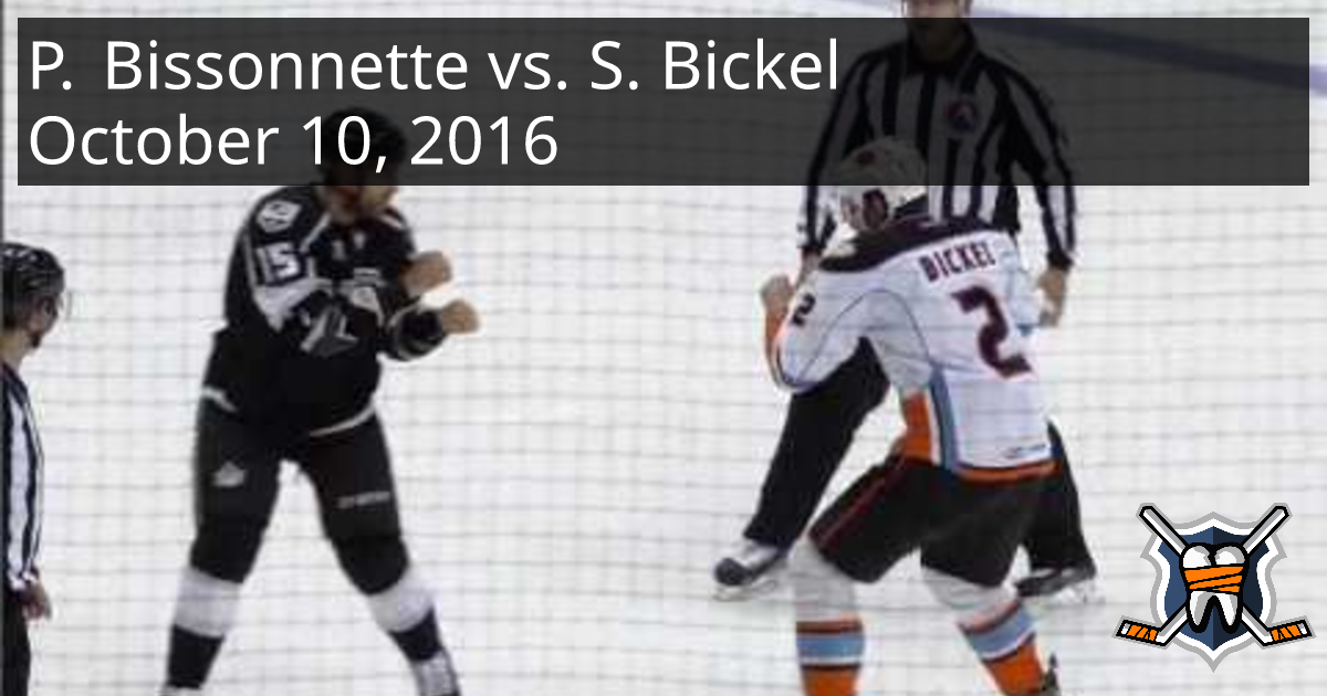 Paul Bissonnette vs. Stu Bickel, October 10, 2016 - Ontario Reign vs ...