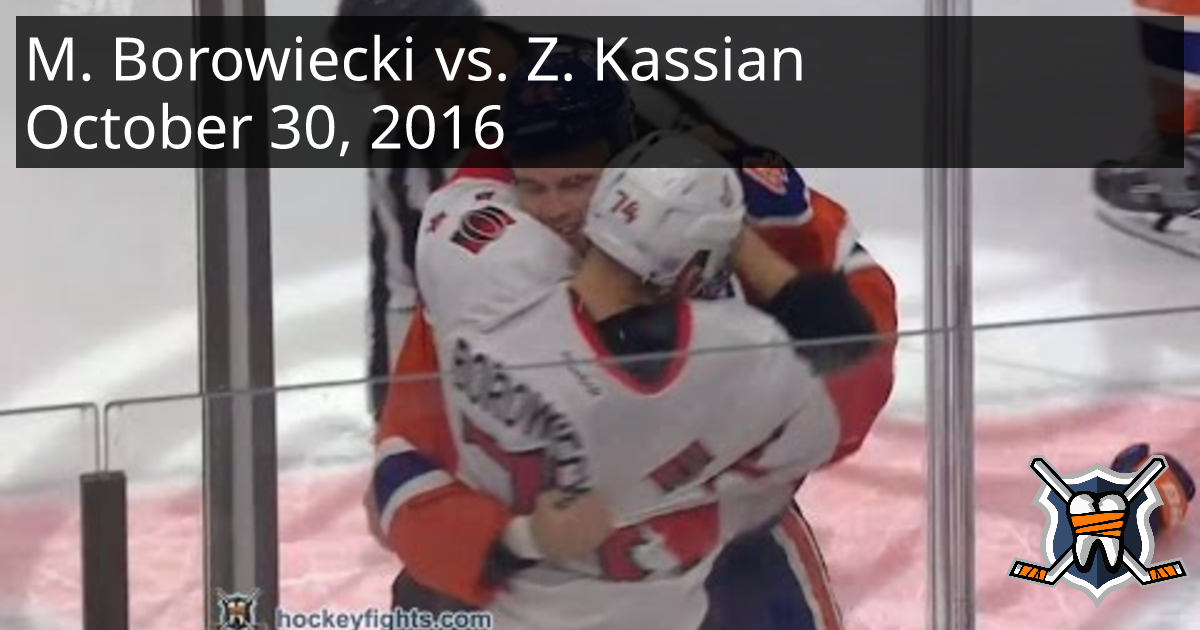 Mark Borowiecki vs. Zack Kassian, October 30, 2016 - Ottawa Senators vs ...