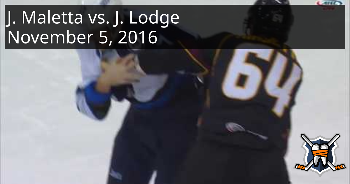 Jordan Maletta vs. Jimmy Lodge, November 5, 2016 - Cleveland Monsters ...