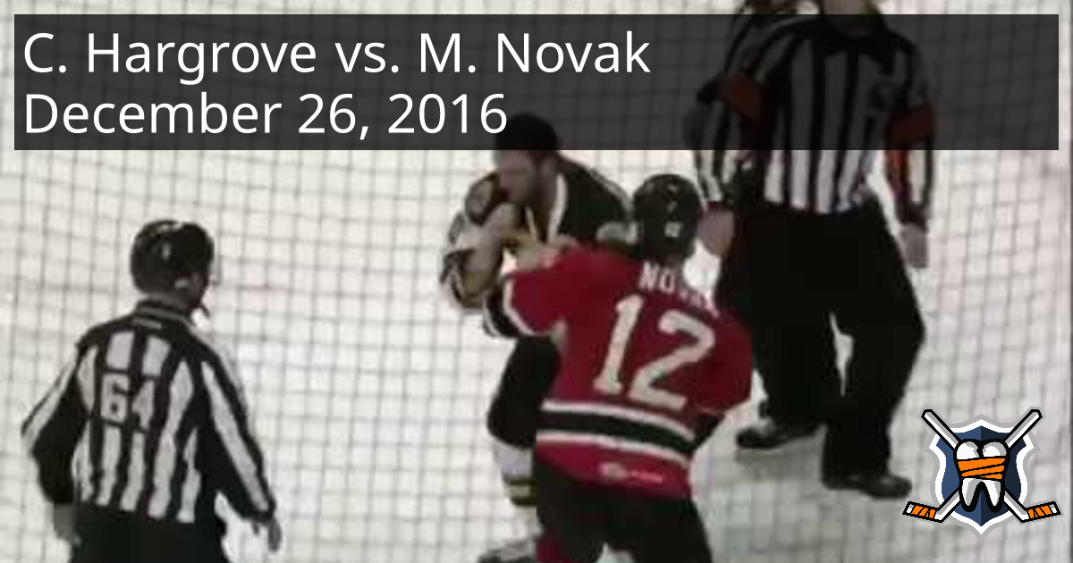 Colton Hargrove vs. Max Novak, December 26, 2016 - Providence Bruins vs ...