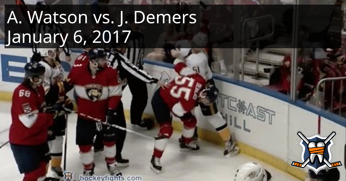 Austin Watson vs. Jason Demers, January 6, 2017 - Nashville Predators ...