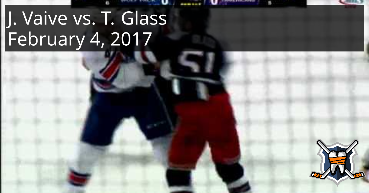Justin Vaive vs. Tanner Glass, February 4, 2017 - Rochester Americans ...