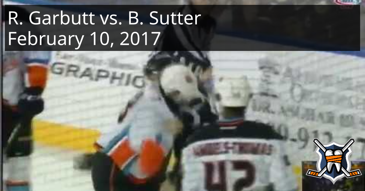 Ryan Garbutt vs. Brett Sutter, February 10, 2017 - San Diego Gulls vs ...