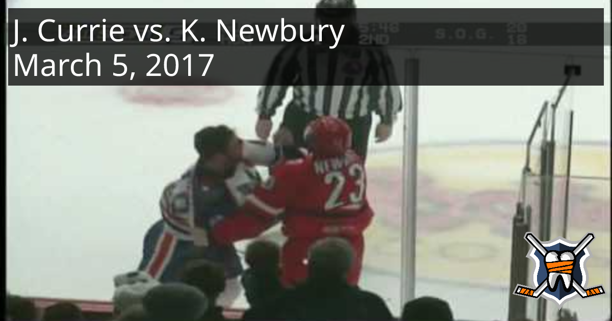 Josh Currie vs. Kris Newbury, March 5, 2017 - Bakersfield Condors vs ...