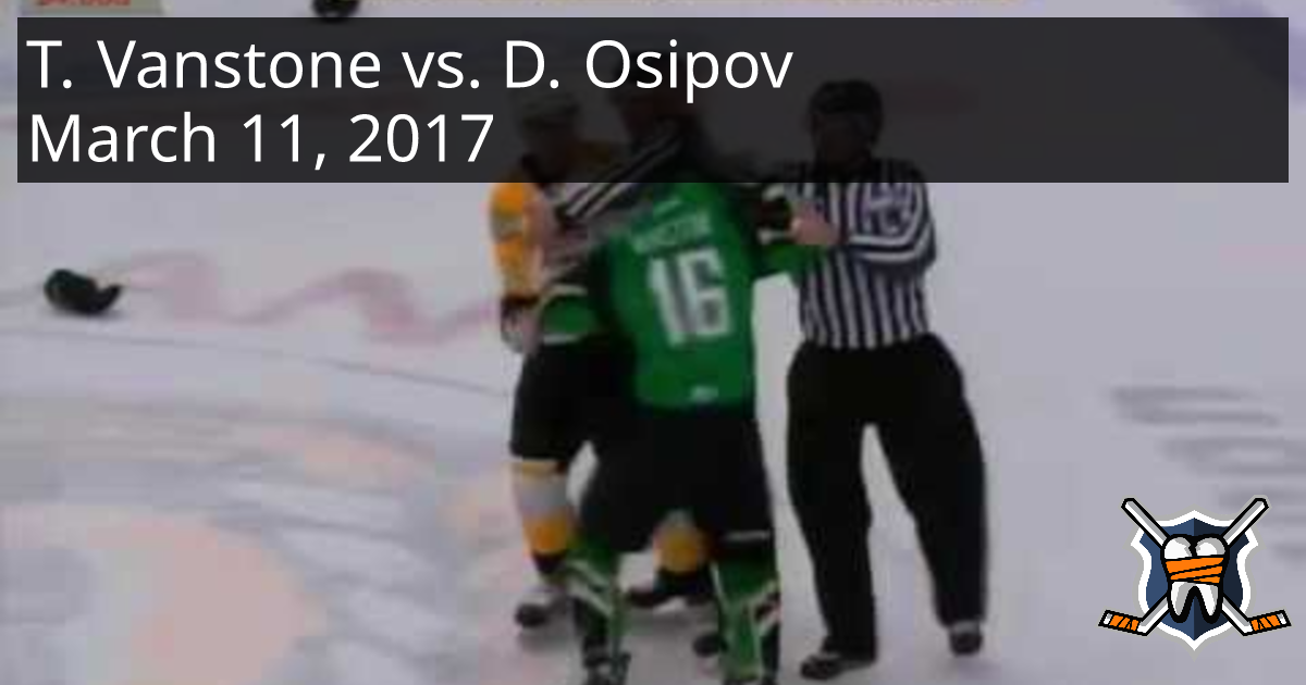 Tim Vanstone vs. Dmitry Osipov, March 11, 2017 - Prince Albert Raiders ...