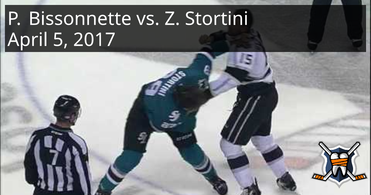 Paul Bissonnette vs. Zack Stortini, April 5, 2017 - Ontario Reign vs ...