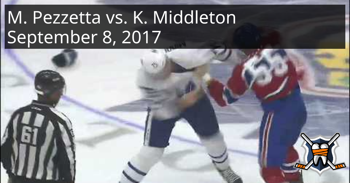 Michael Pezzetta vs. Keaton Middleton, September 8, 2017 - Montreal ...
