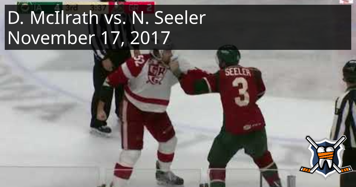 Dylan McIlrath vs. Nick Seeler, November 17, 2017 - Grand Rapids ...