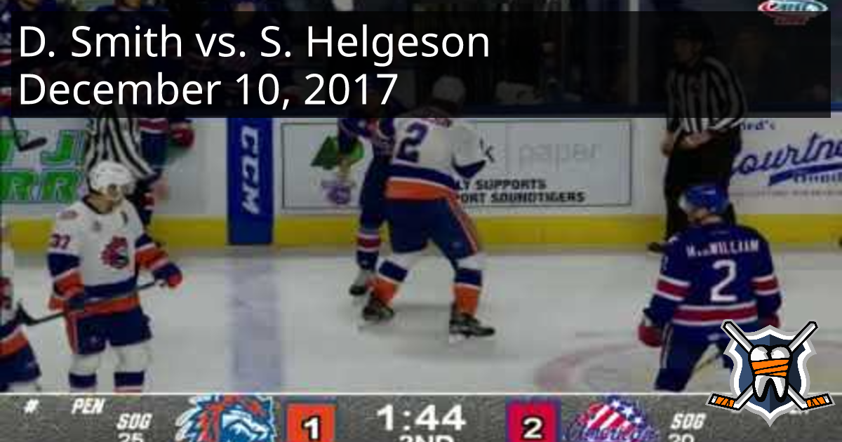 Dalton Smith vs. Seth Helgeson, December 10, 2017 - Rochester Americans ...