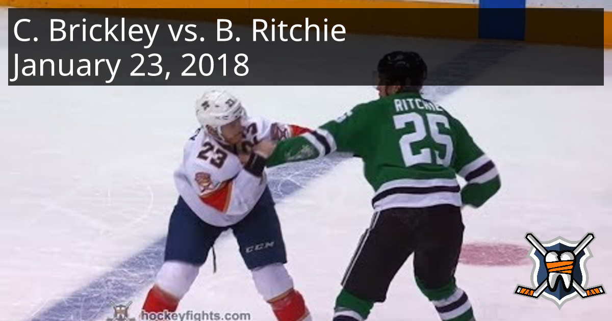 Connor Brickley vs. Brett Ritchie, January 23, 2018 - Florida Panthers ...