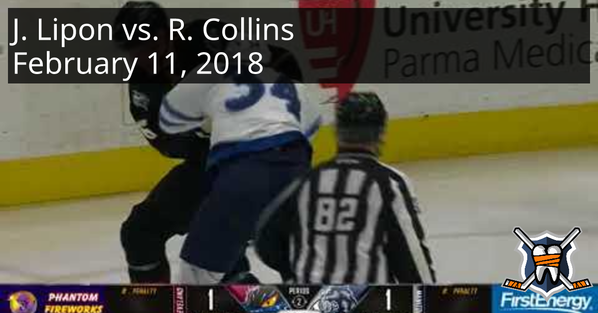 JC Lipon vs. Ryan Collins, February 11, 2018 - Manitoba Moose vs ...
