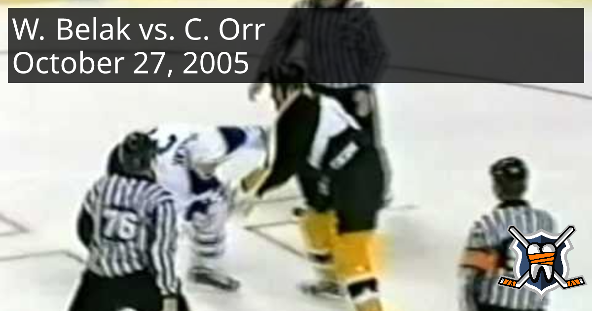 Wade Belak vs. Colton Orr, October 27, 2005 - Toronto Maple Leafs vs ...