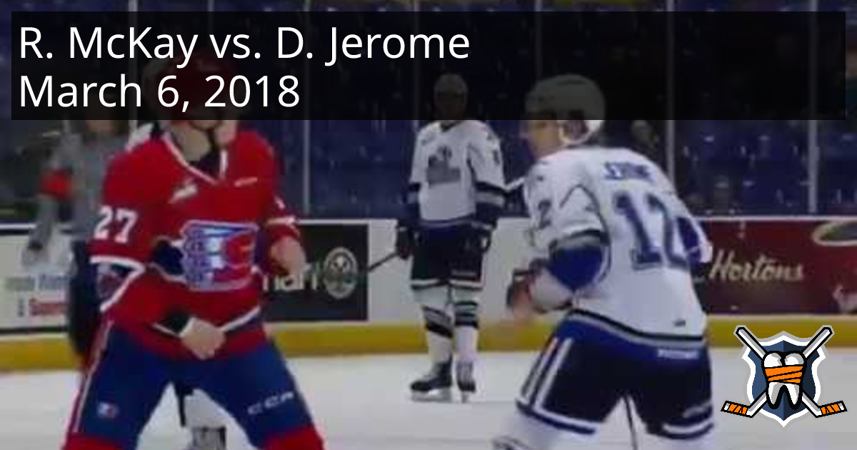 Riley McKay vs. D-Jay Jerome, March 6, 2018 - Spokane Chiefs vs ...