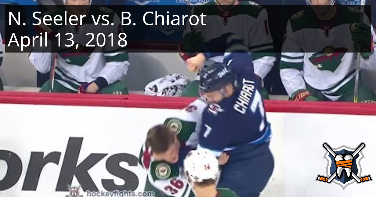 Nick Seeler vs. Ben Chiarot, April 13, 2018 - Minnesota Wild vs ...
