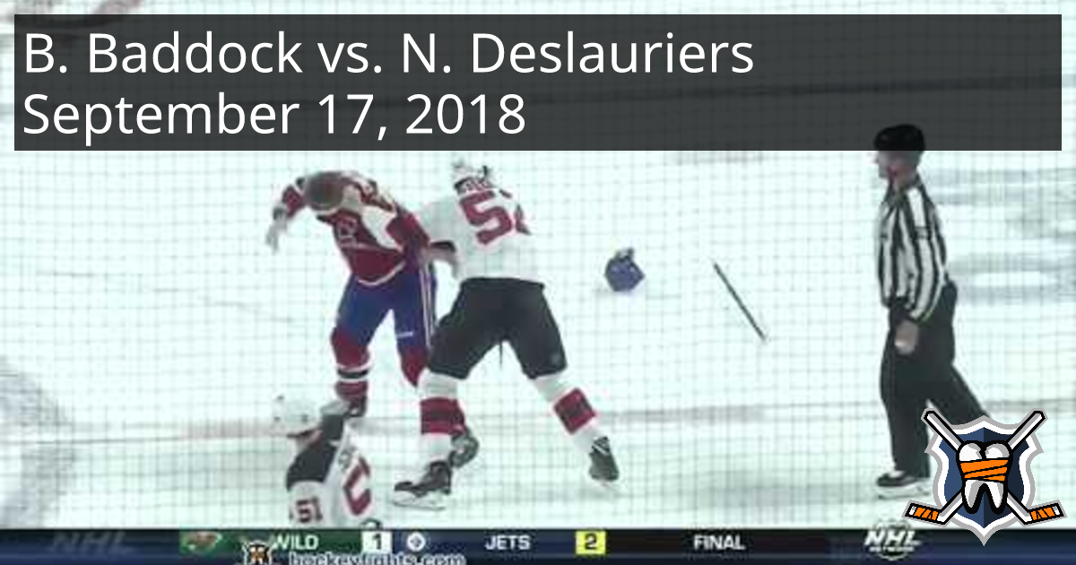 Brandon Baddock vs. Nicolas Deslauriers, September 17, 2018 - New ...