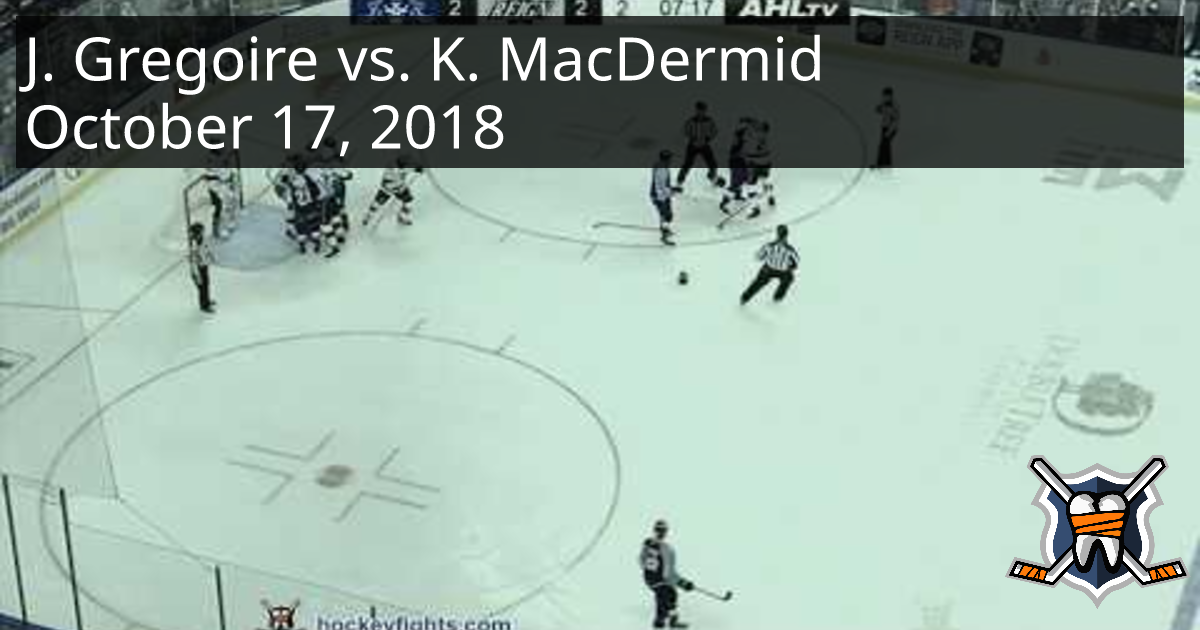 Jeremy Gregoire vs. Kurtis MacDermid, October 17, 2018 - Milwaukee ...