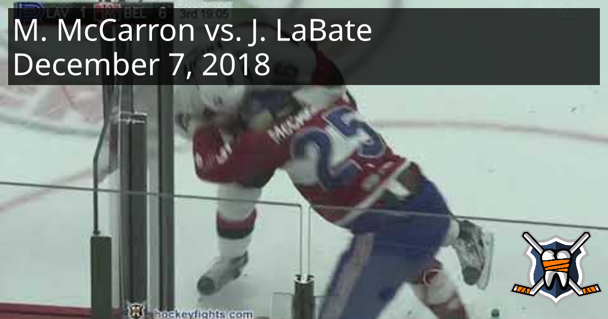 Michael McCarron vs. Joseph LaBate, December 7, 2018 - Laval Rocket vs ...