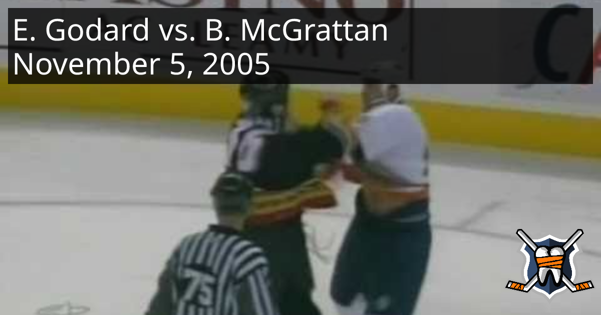 Eric Godard vs. Brian McGrattan, November 5, 2005 - New York Islanders ...
