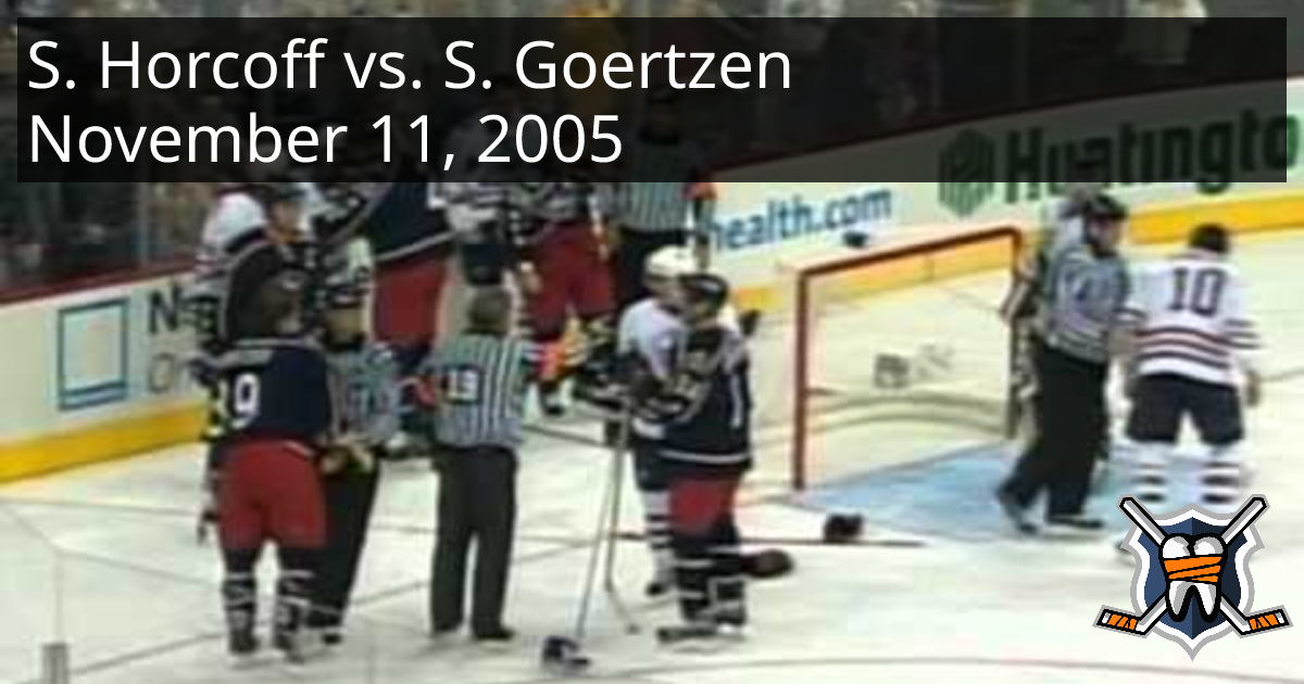 Shawn Horcoff vs. Steven Goertzen, November 11, 2005 - Edmonton Oilers ...