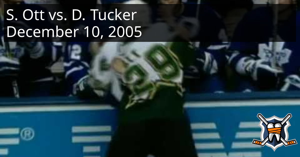 Steve Ott vs. Darcy Tucker, December 10, 2005 - Dallas Stars vs ...