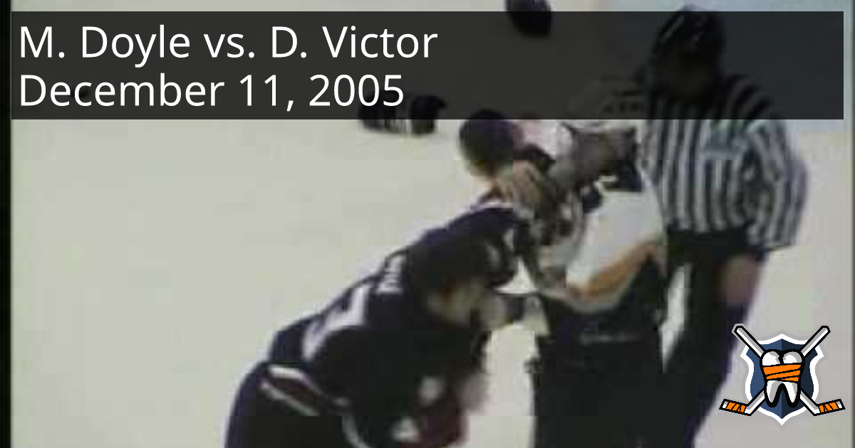 Marty Doyle vs. David Victor, December 11, 2005 - St John's Fog Devils ...