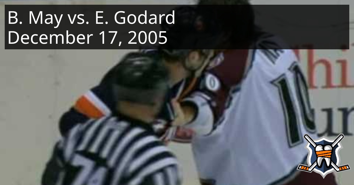 Brad May vs. Eric Godard, December 17, 2005 - Colorado Avalanche vs ...
