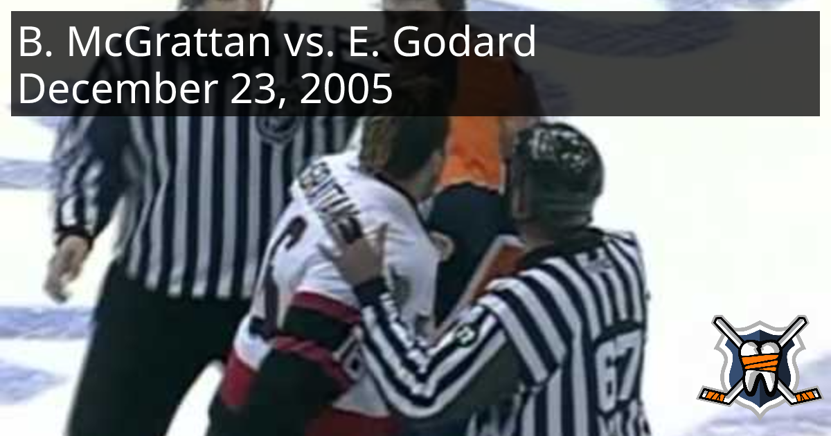 Brian McGrattan vs. Eric Godard, December 23, 2005 - Ottawa Senators vs ...