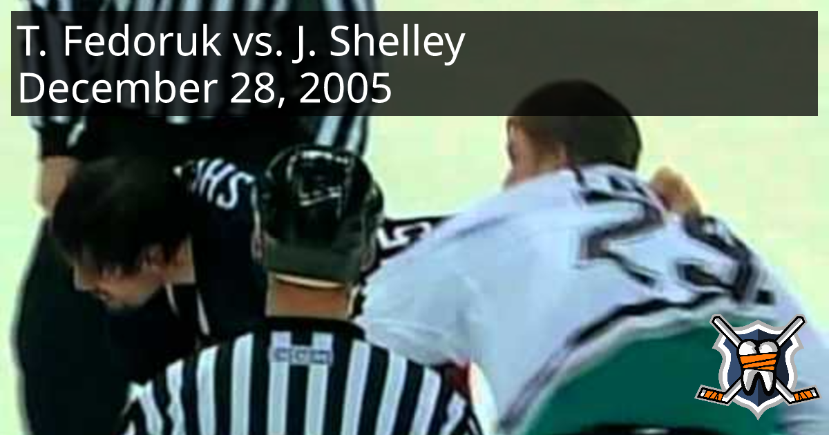 Todd Fedoruk vs. Jody Shelley, December 28, 2005 - Anaheim Ducks vs ...